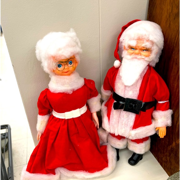 Holiday | Vintage Santa And Mrs Clays Doll Set | Poshmark